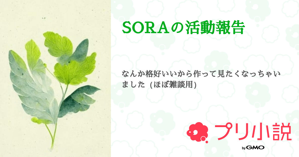 Soraの活動報告 全1話 【連載中】（soraさんの小説） 無料スマホ夢小説ならプリ小説 Bygmo